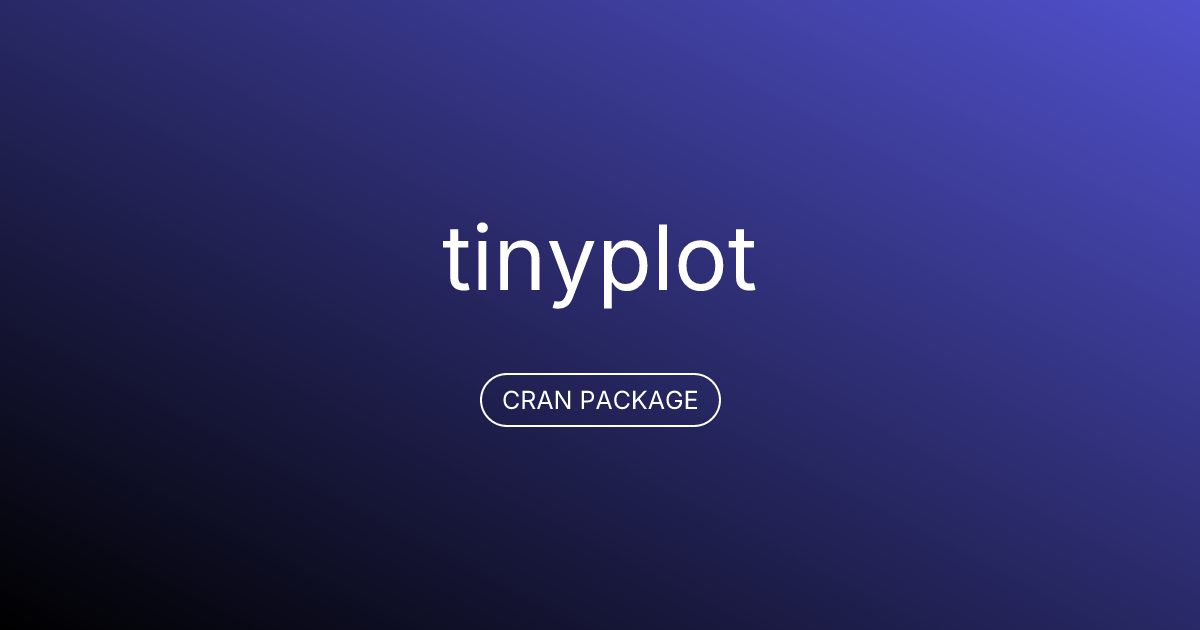 tinyplot: Lightweight Extension of the Base R Graphics System | CRAN/E