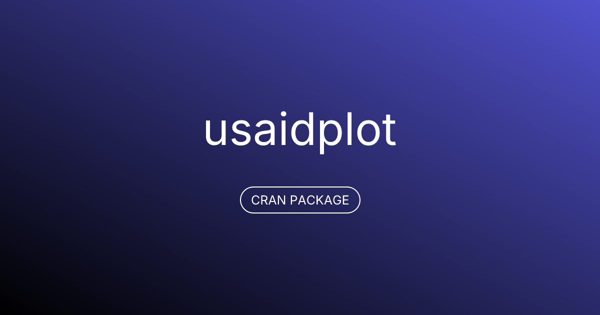 usaidplot: Make Graphs with US Agency for International Development Colors | CRAN/E