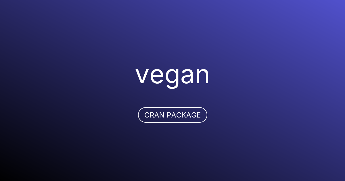vegan: Community Ecology Package | CRAN/E